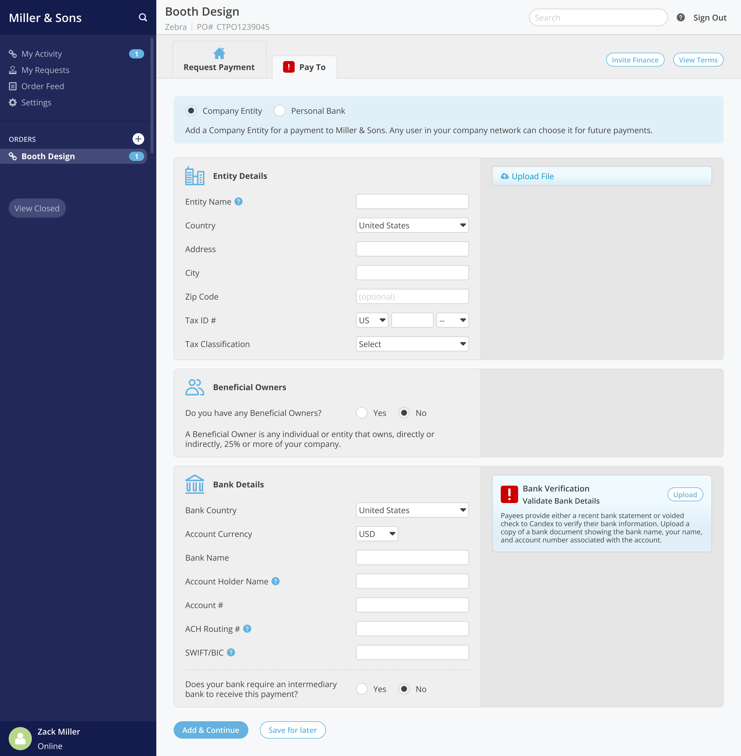 How Do I Add Banking Details? – Candex